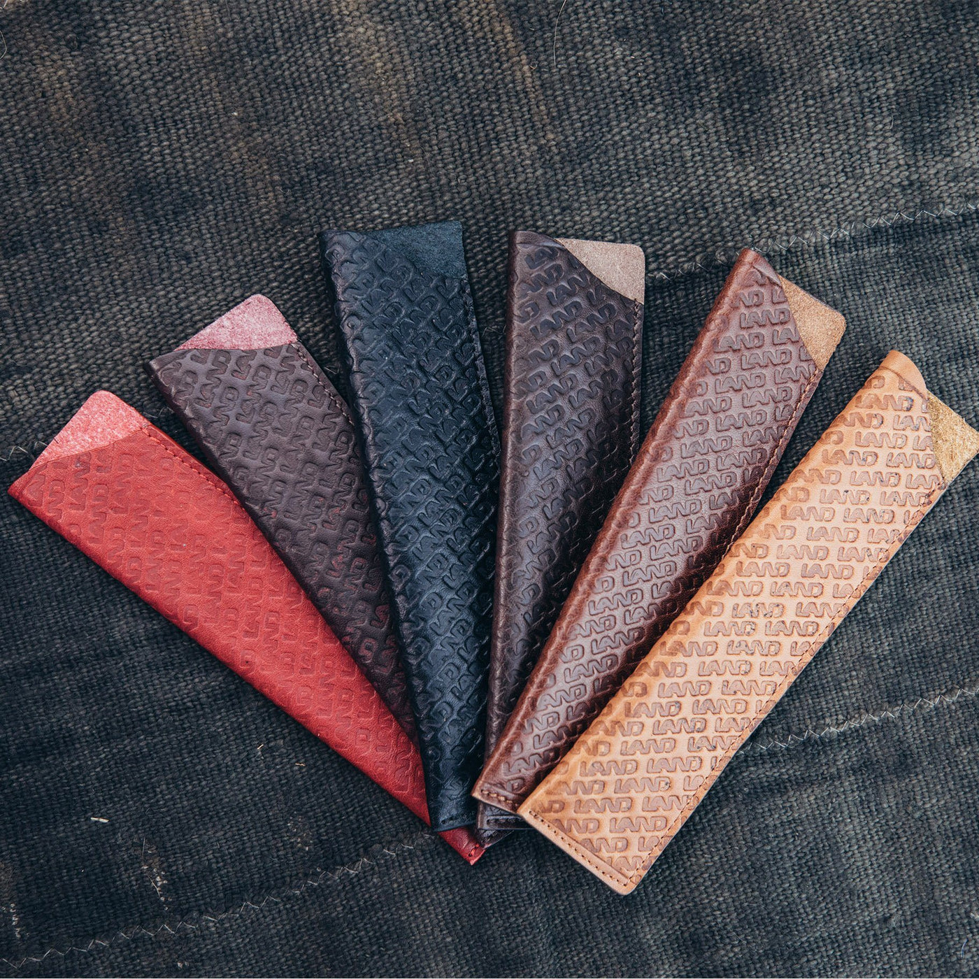 Leather Embossed Pen Holder – LAND Leather Goods